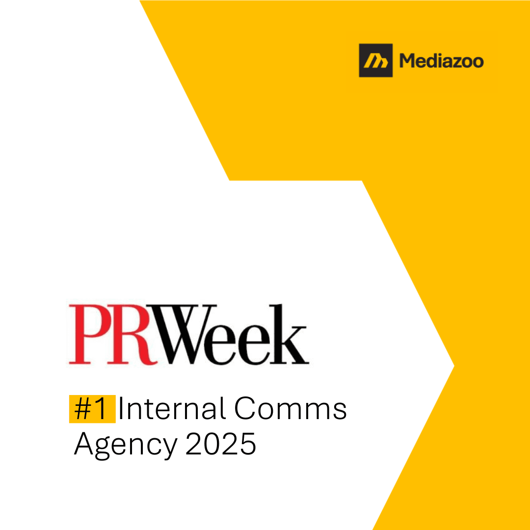 Mediazoo ranked No.1 for Internal Comms by PRWeek